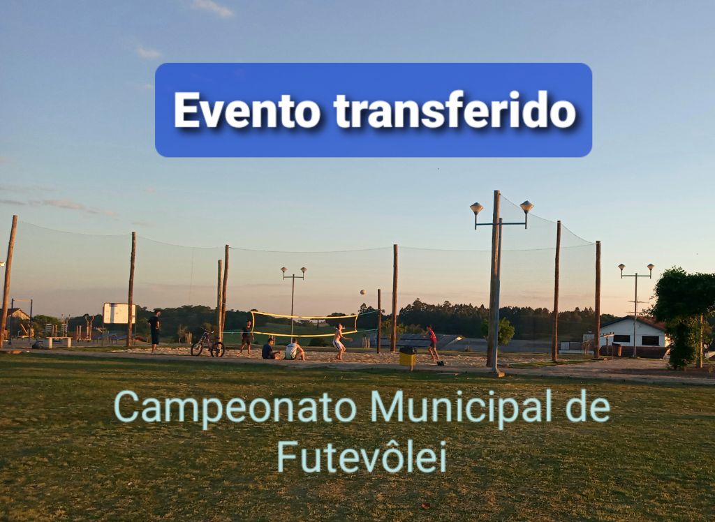 EVENTO TRANSFERIDO!! - Prefeitura Municipal de Estação